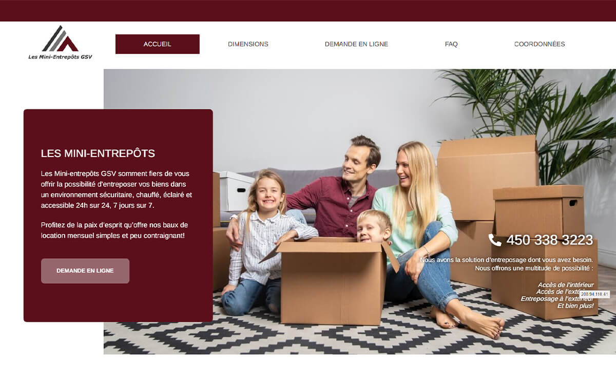 Dimensions | Mini entrepôts GSV